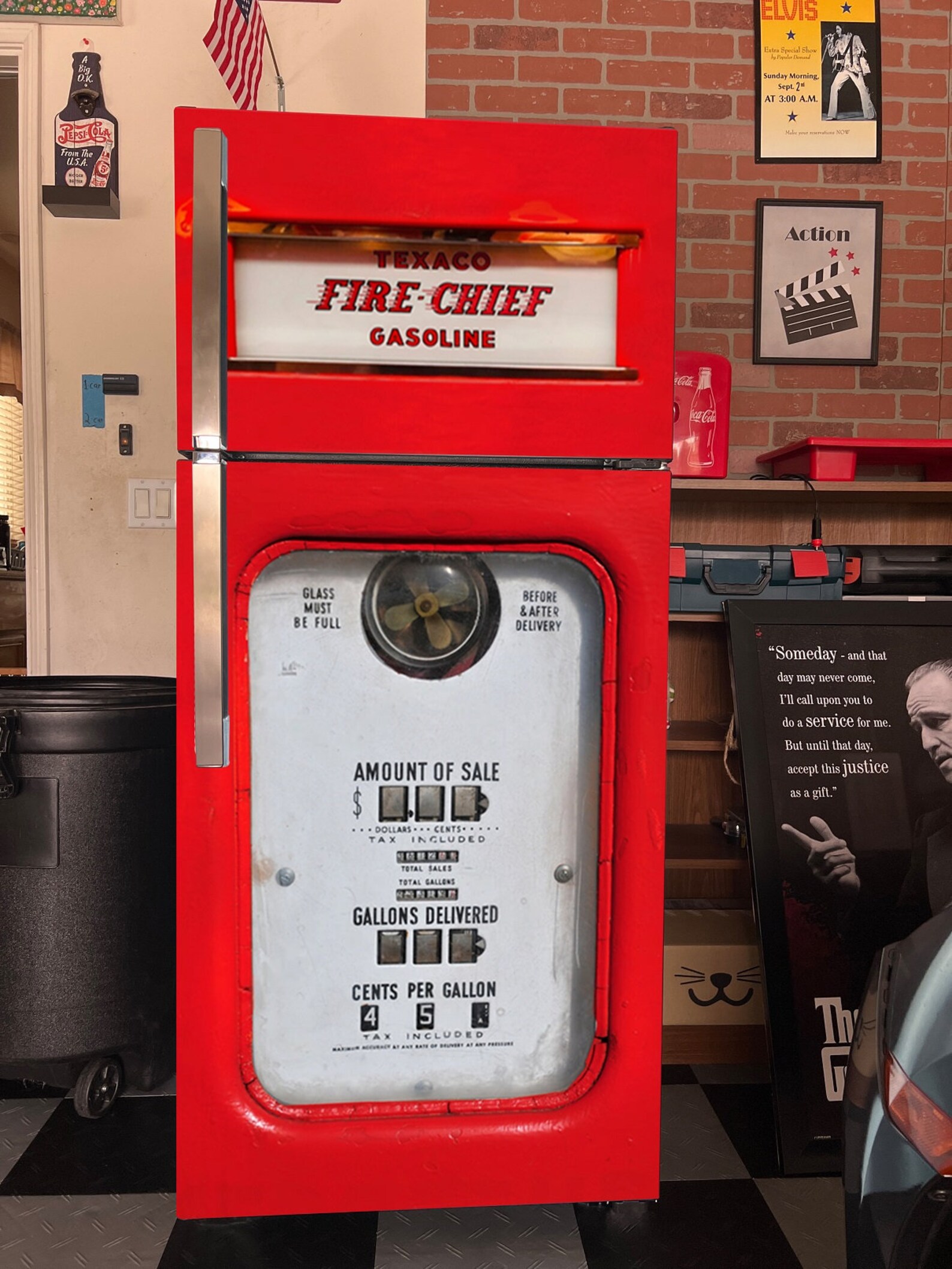 Vintage BP Fuel Pump Refrigerator Wrap /retro Gas Pump Fridge Wrap ...