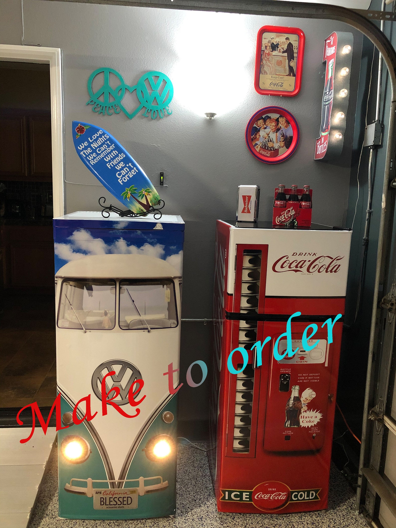 Vintage Gulf Gas Pump Refrigerator Wrap Skin / Retro Fridge Wrap/ Old ...