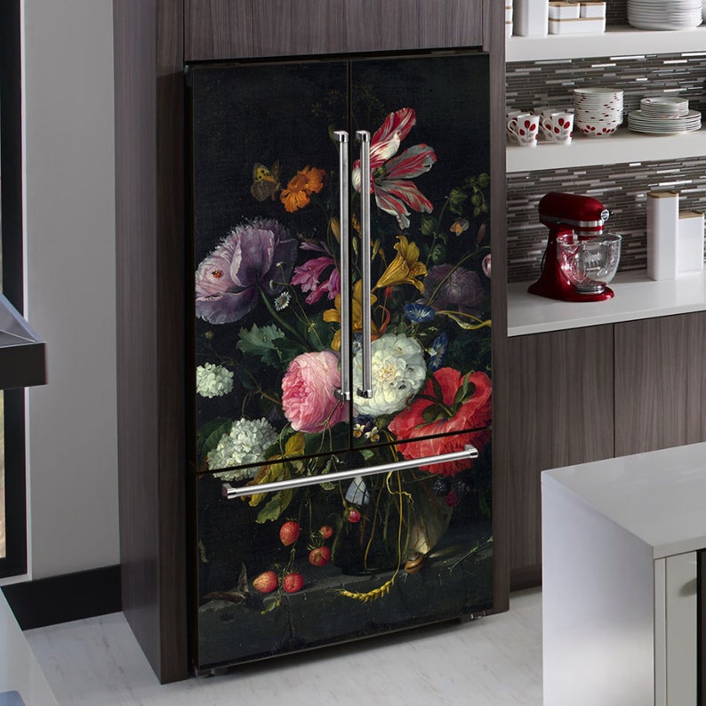 Fridge Wrap Still Life Gallery 2/flowers/ Floral Fridge - Etsy