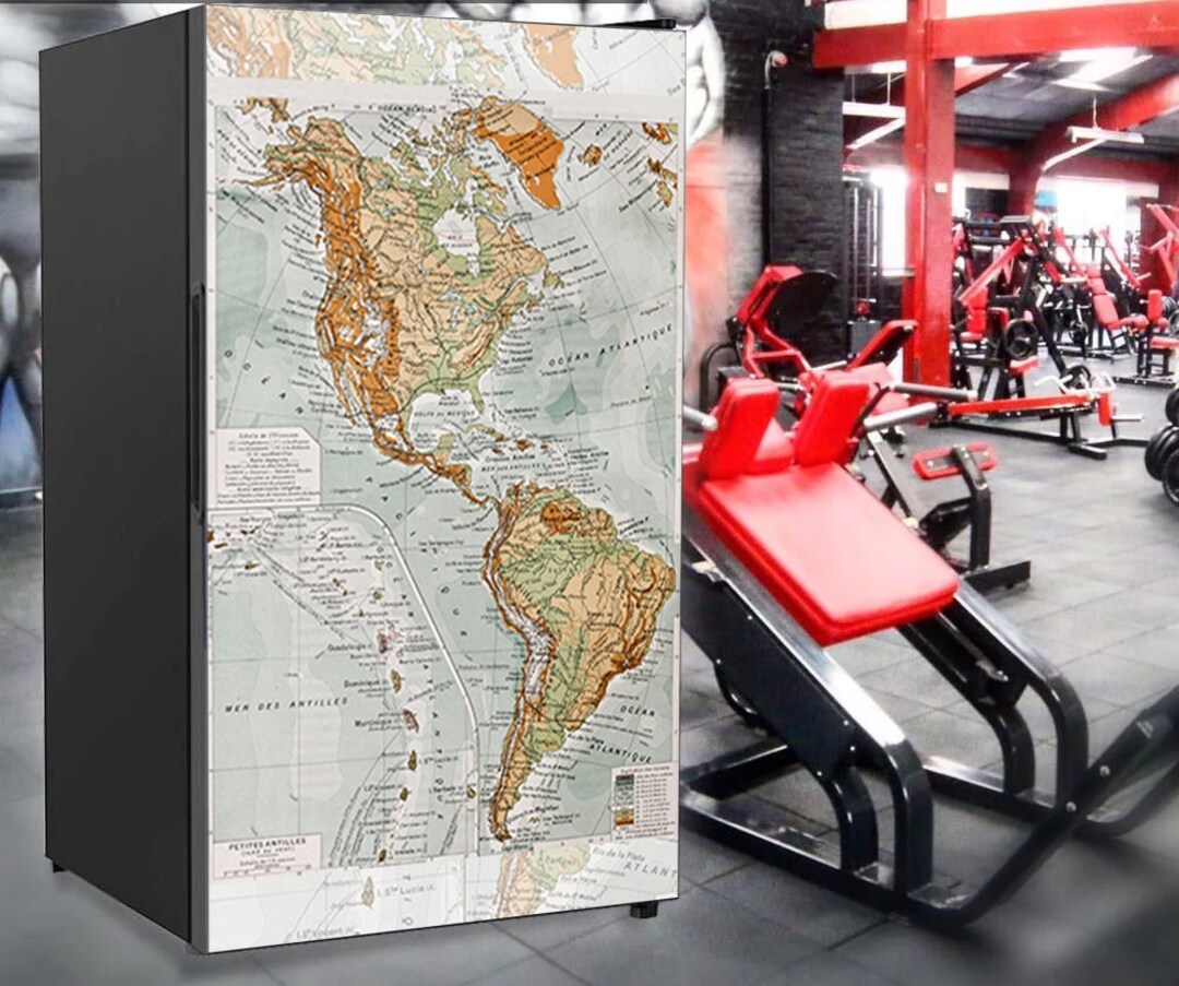 Mini-fridge Vinyl Sticker Vintage Map of America 1894/ Map of America ...