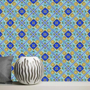 Laminated Vinyl Stickers Italian Majolica Tiles / Italian Tile Stickers ...