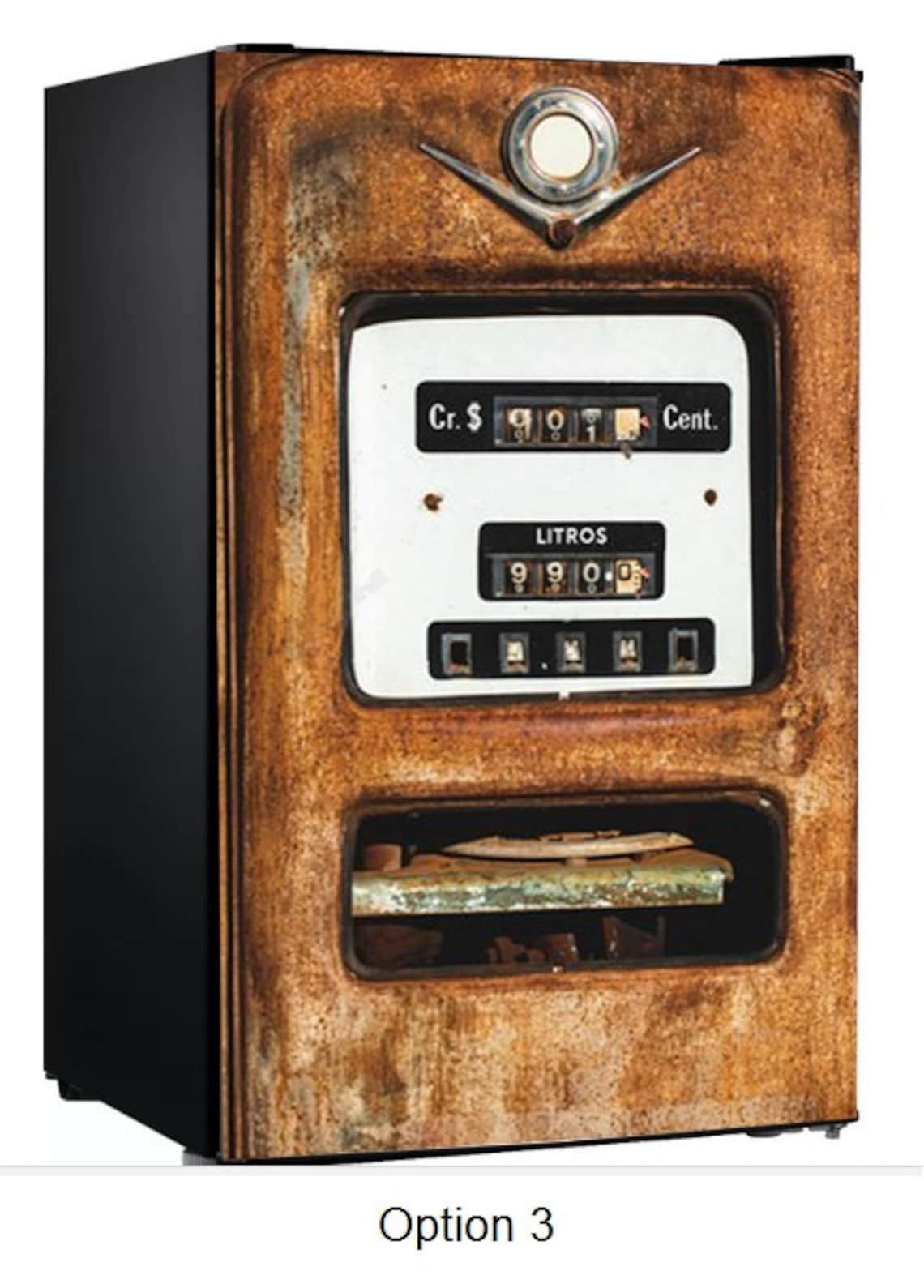 Mini-fridge Vinyl Sticker old Fuel Pumpvintage Car Fuel - Etsy