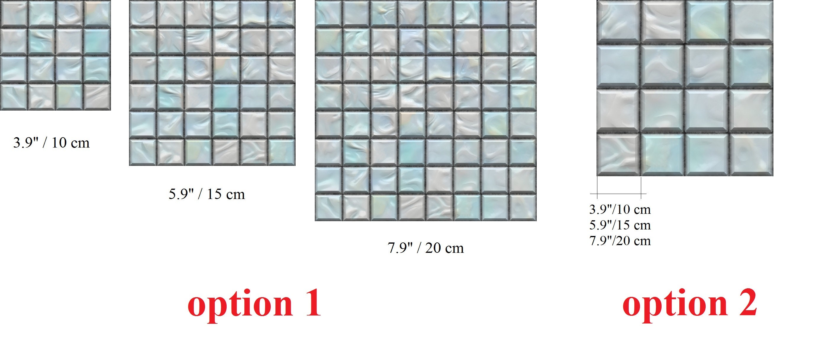 Vinyl Stickers Blue Mosaic Glass Tile / Set 12/24/36 Pcs / | Etsy