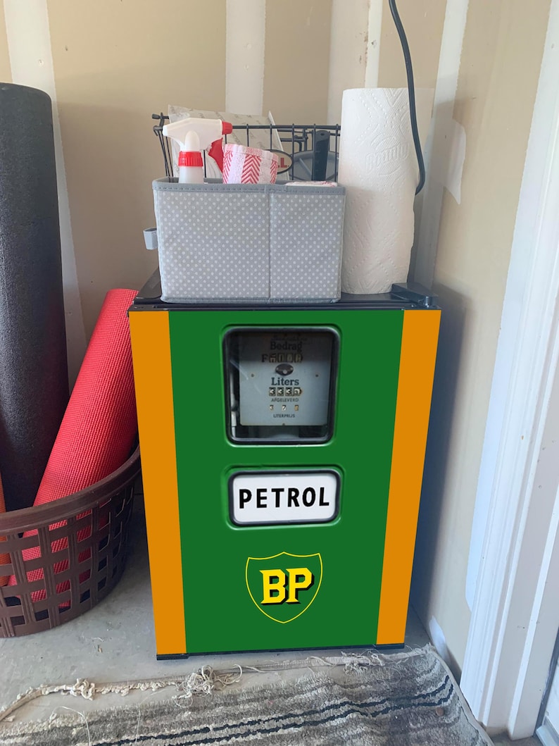 Vintage BP Fuel Pump Refrigerator Wrap /retro Gas Pump Fridge Wrap ...