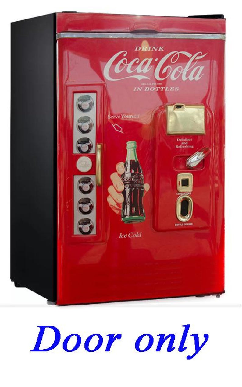 Mini-fridge Vinyl Sticker Vintage Vending Machine/ Vinyl Refrigerator ...