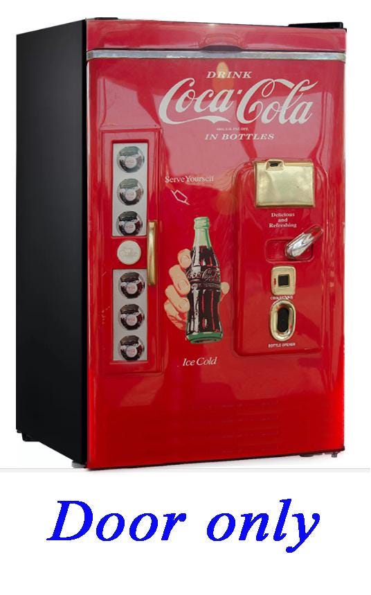 Mini-fridge Vinyl Sticker Vintage Vending Machine/ Vinyl Refrigerator ...