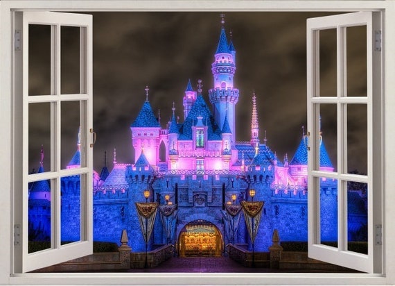 3D Wall Sticker Window fairy Princess Castle-1/ Fairy Castle | Etsy