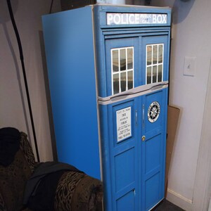 Tardis Refrigerator Wrap/ Policebox Fridge Cover/dr Who Tardis Door ...