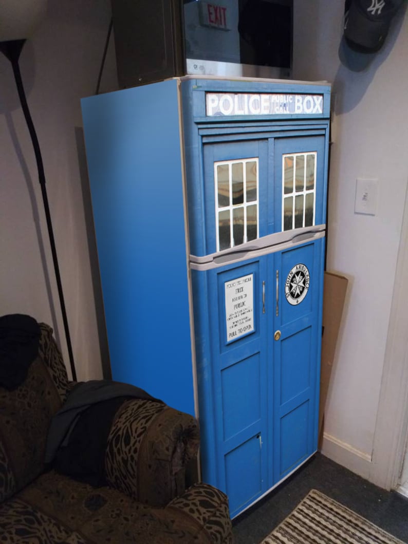 Tardis Refrigerator Wrap/ Policebox Fridge Cover/dr Who Tardis Door ...
