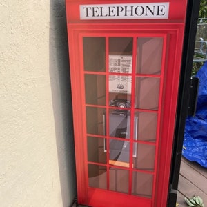 Door Wall Sticker London Phone Booth/ British Phone Booth Door / Phone ...