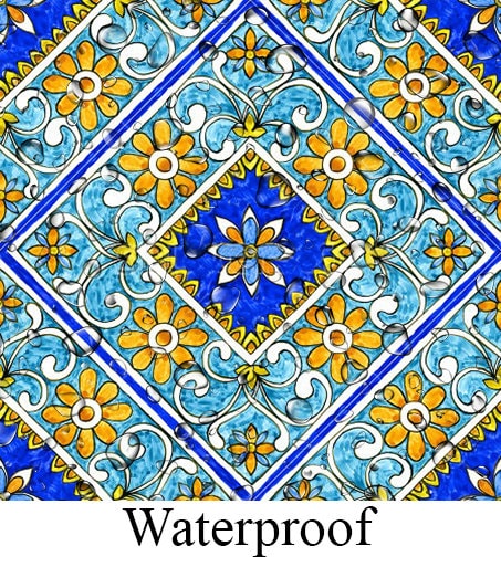 Laminated Vinyl Stickers Italian Majolica Tiles / Set 12/ 24/ 36 Pcs ...