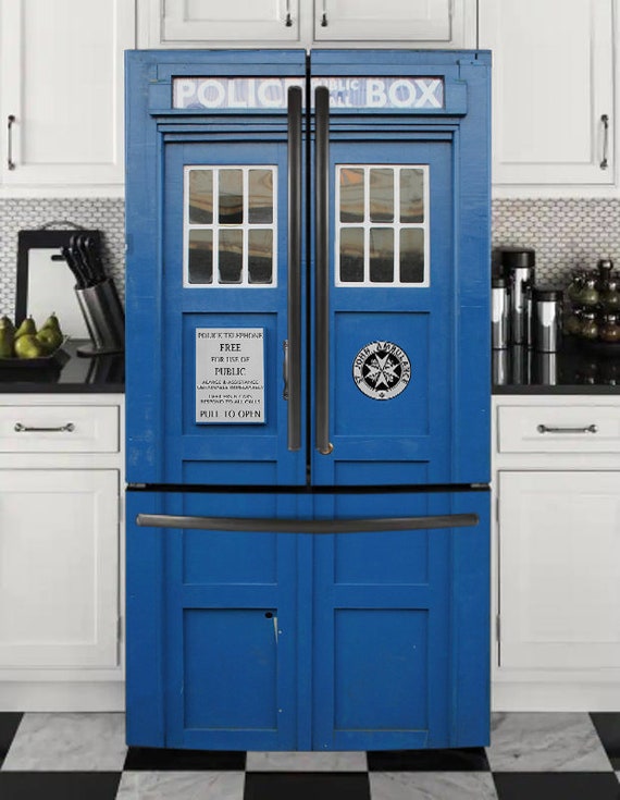 Tardis Refrigerator Wrap/ Policebox Fridge Cover/dr Who Tardis - Etsy