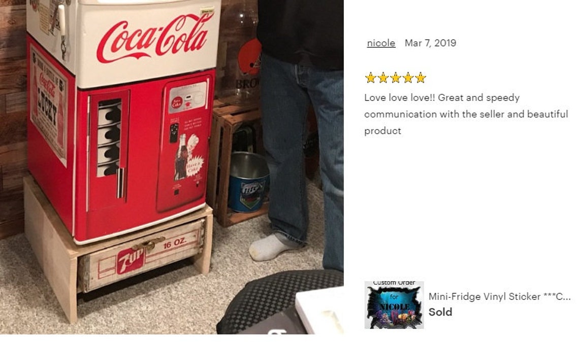 Mini-fridge Vinyl Sticker pepsicoca Cola / | Etsy