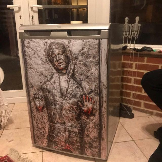 Refrigerator Vinyl Wrap Han Solo Frozen in Carbonite/ Han Solo ...