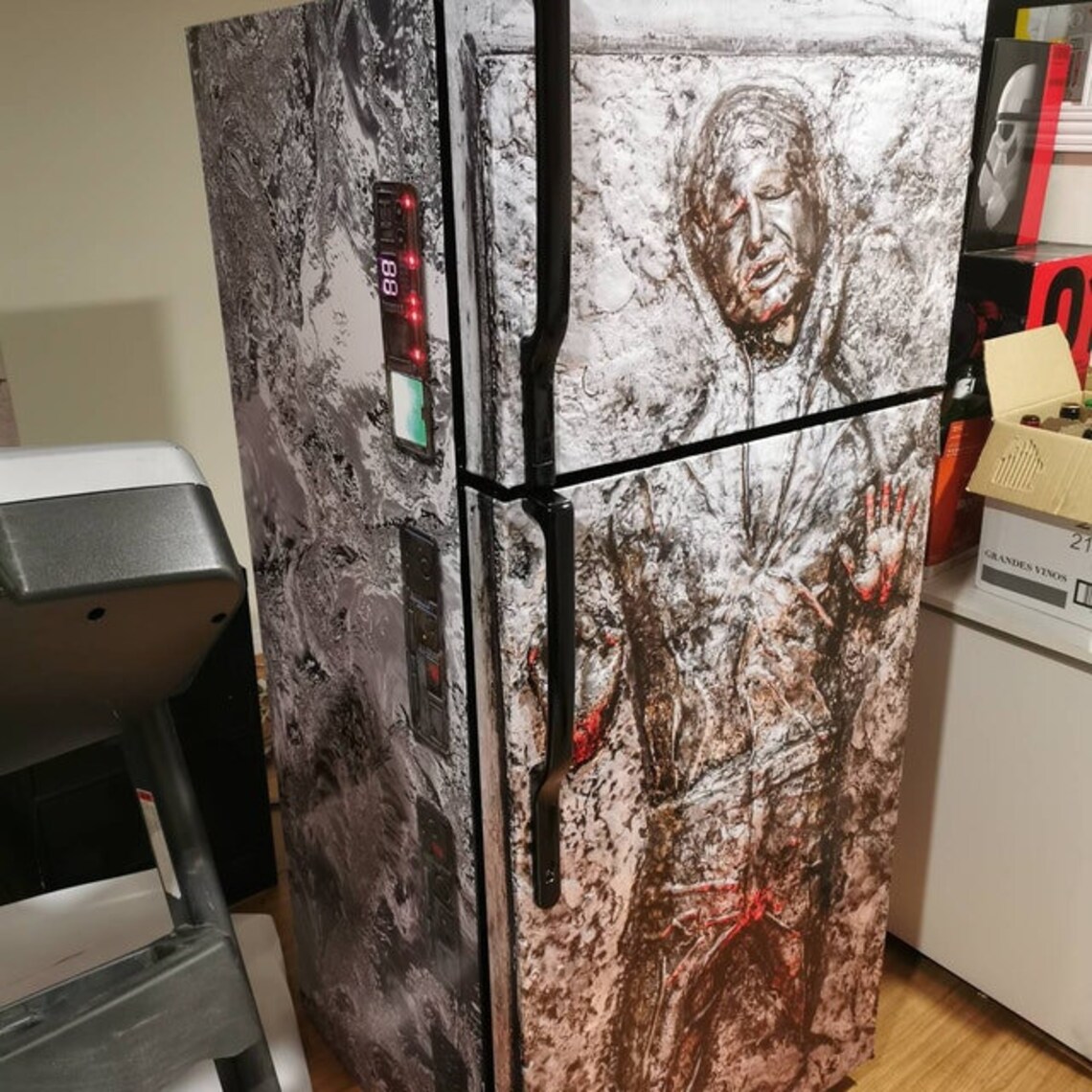 Refrigerator Vinyl Wrap Han Solo Frozen in Carbonite/ Han Solo ...