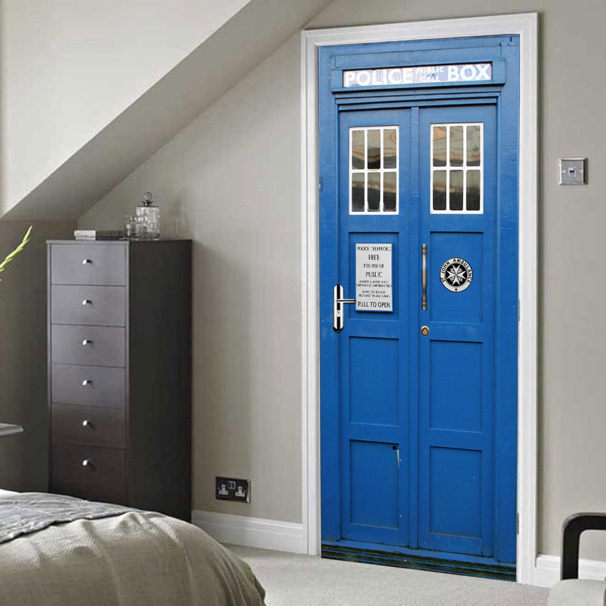 Tardis Door Decal /policebox Decal/tardis Door Wrap/ Tardis - Etsy ...
