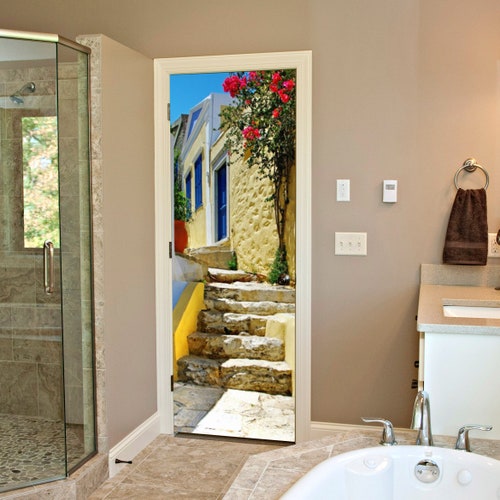 Door Wall Sticker blooming Tree / Self-adhesive Vinyl - Etsy