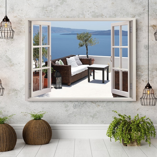 Santorini Wallpaper Beach - Etsy