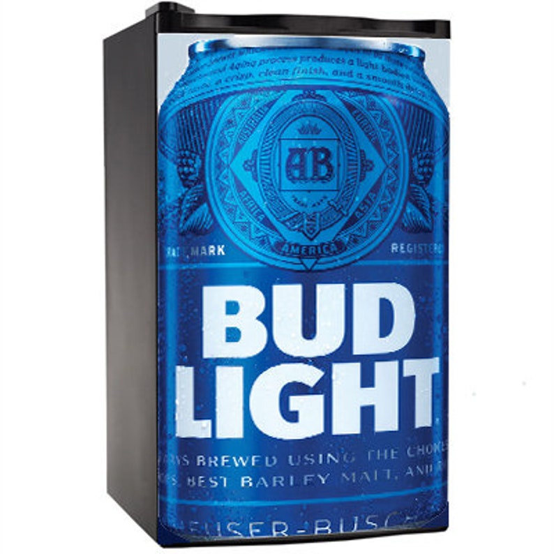 Fridge Vinyl Sticker Mini-Fridge Vinyl Sticker Bud Light | Etsy