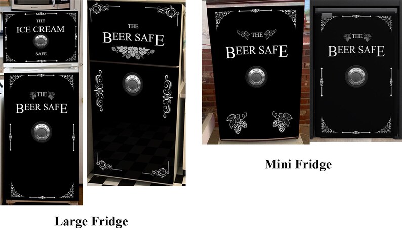 Fridge Vinyl Sticker Mini-fridge Vinyl Sticker beer Safe/ - Etsy