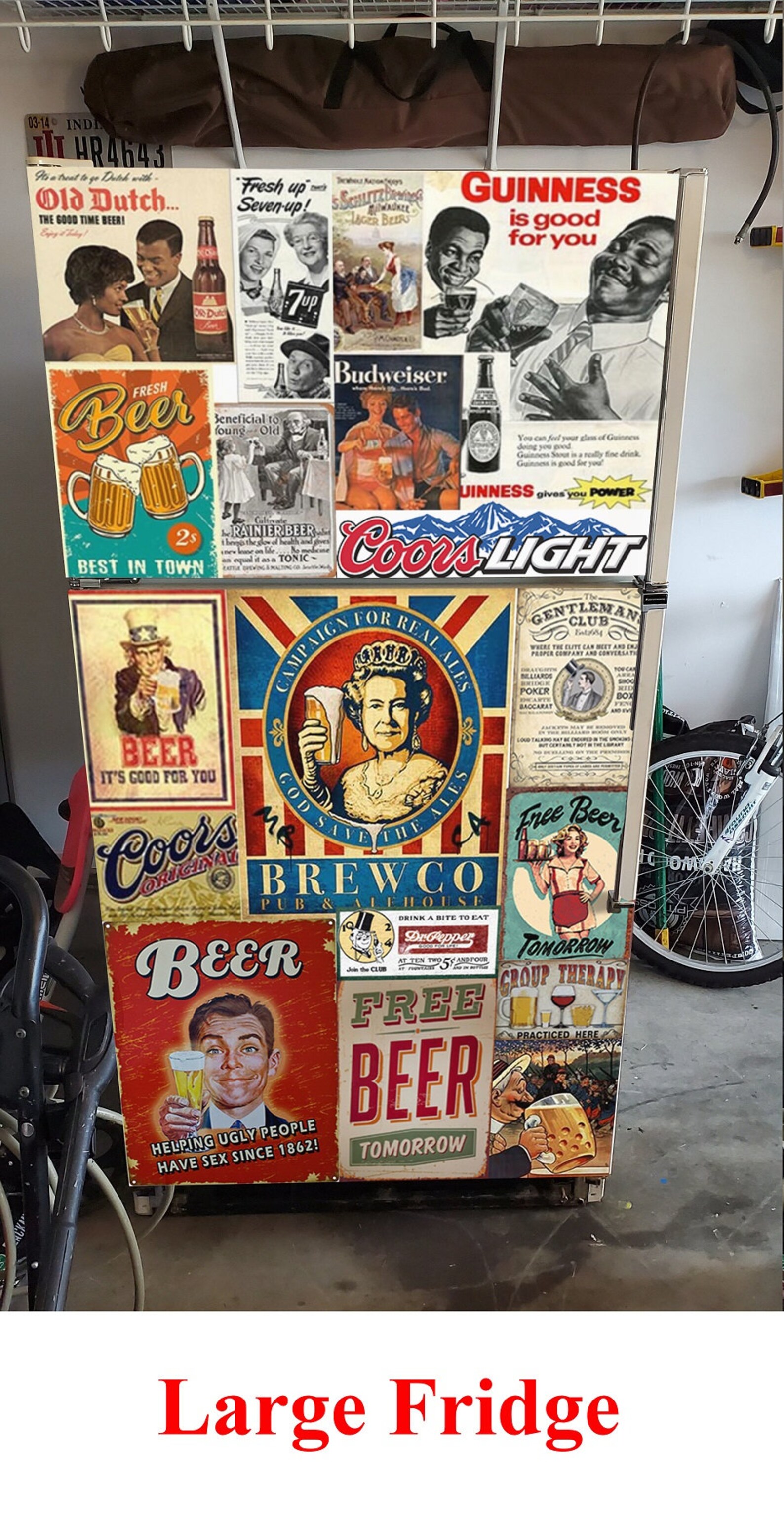 Fridge Decal Mini-fridge Decal retro Collage / Retro - Etsy