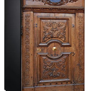 Mini-fridge Vinyl Sticker ***old Wooden Door*** / Self-adhesive Vinyl ...