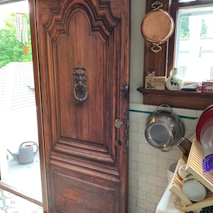 Door Wall Sticker *old Wood Door With Ancient Knocker* / Sliding Barn ...