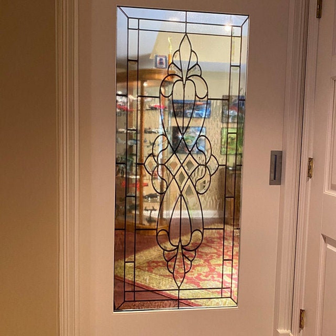 Door Window Sticker stained Glass With Bevels / 30w X 80h / Laminated ...
