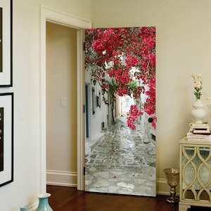 Door Wall Sticker **blooming Tree**/ Door Stickers/ 3D Vinyl Door Decal ...