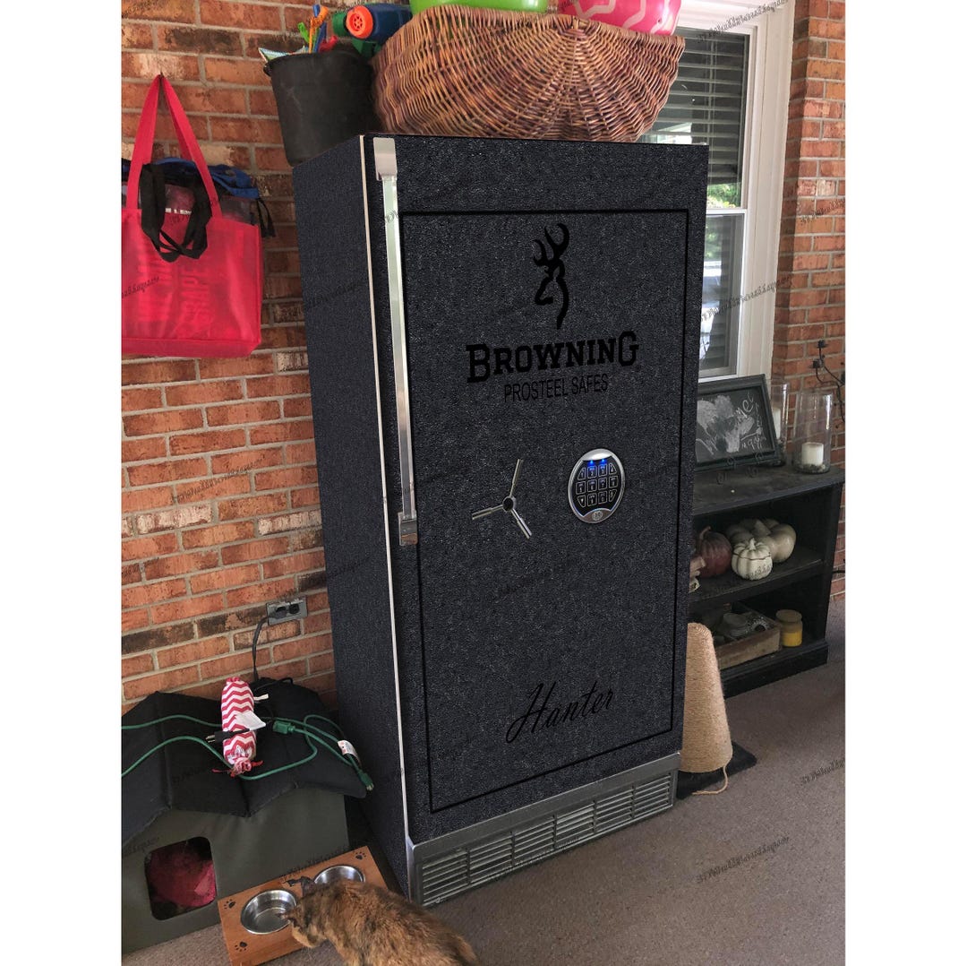 Fridge Vinyl Sticker Gun Safe/ Gun Safe Fridge Wrap/ Gun Safe ...