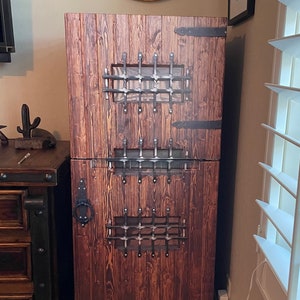 Fridge Vinyl Sticker *old Wooden Door/ Self-adhesive Vinyl Refrigerator ...