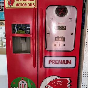 Old Fuel Pump Refrigerator Wrap/ Retro Gas Pump Fridge Wrap ...