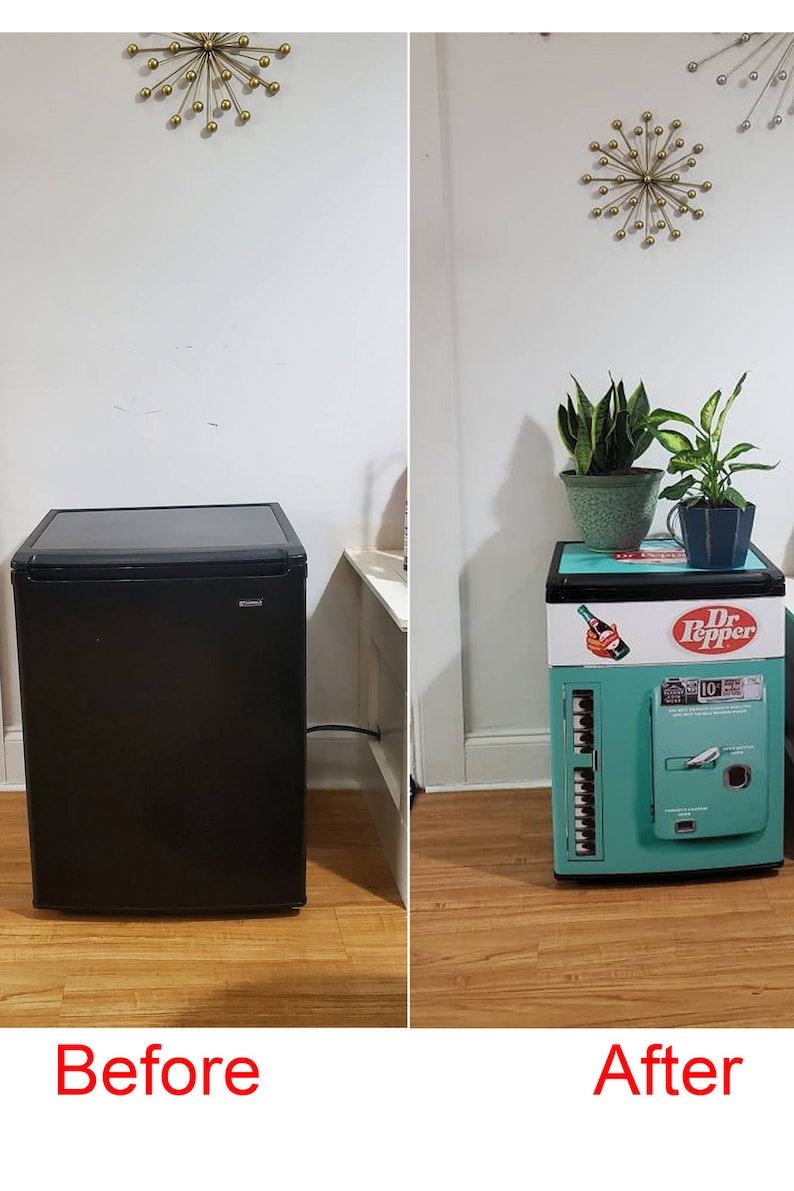 Mini-fridge Vinyl Sticker old Wooden Door / Self-adhesive - Etsy