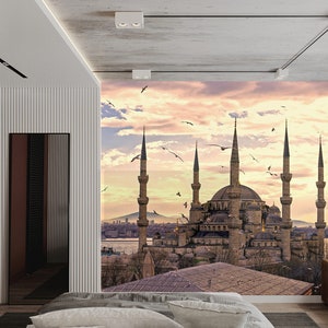 3D Wall Sticker Window Blue Mosque in Istanbul / Mosque Window / Blue ...