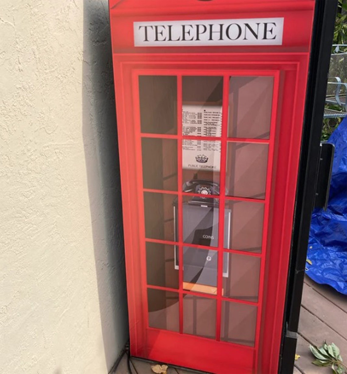 Fridge Vinyl Sticker red UK Telephone Box / Self-adhesive - Etsy