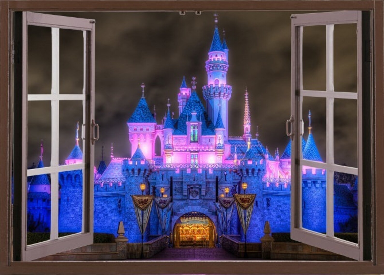 3D Wall Sticker Window fairy Princess Castle-1/ Fairy Castle | Etsy