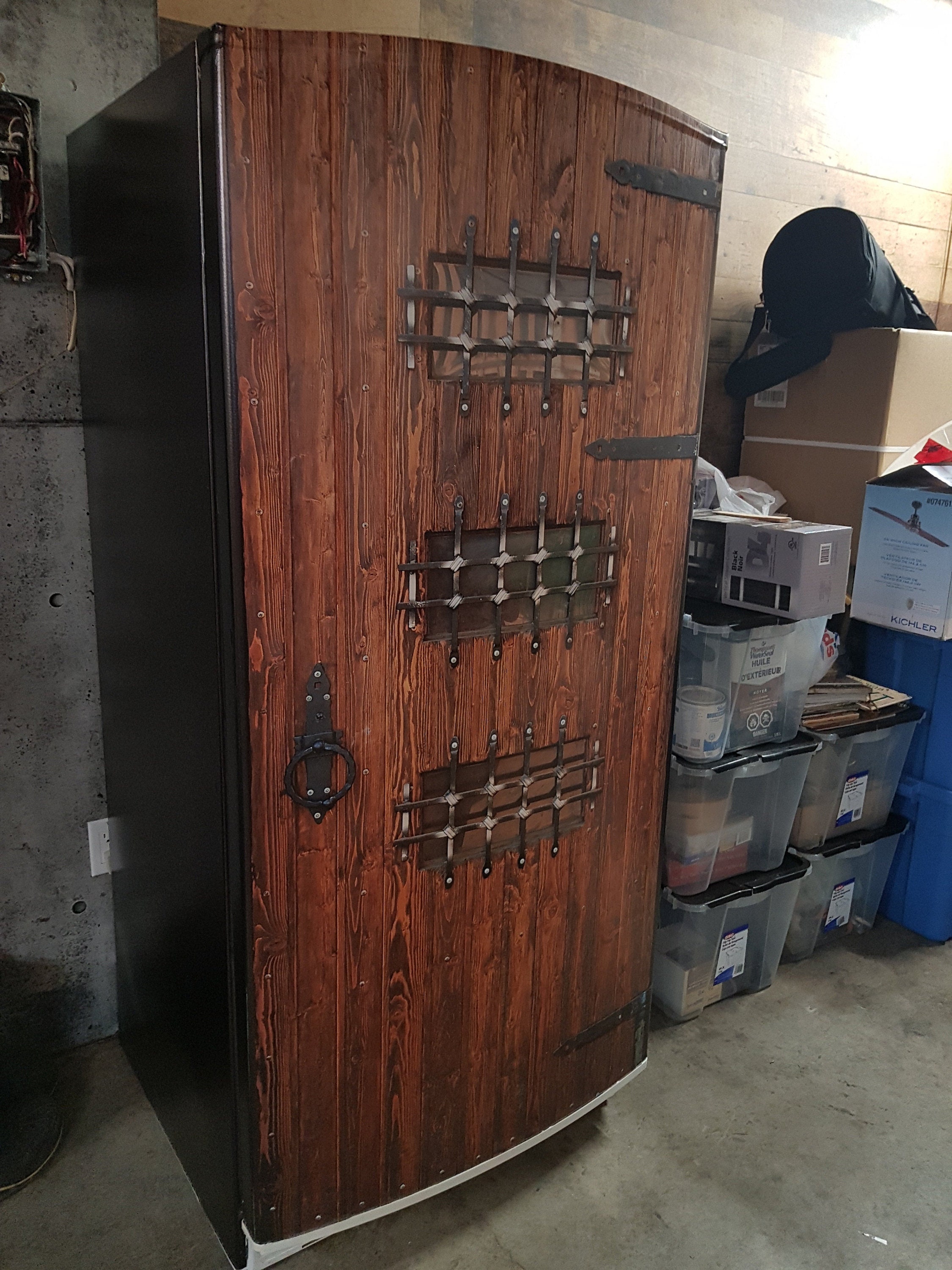 Fridge Vinyl Sticker Old Wooden Door/ Self-Adhesive Vinyl | Etsy