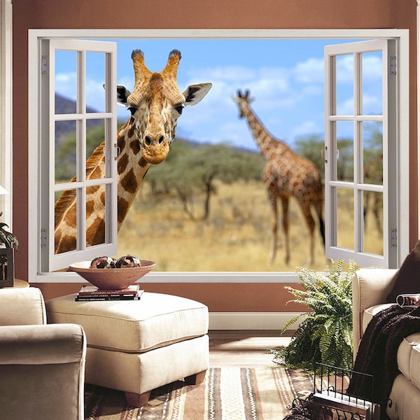 Giraffe Wall Decals - Etsy