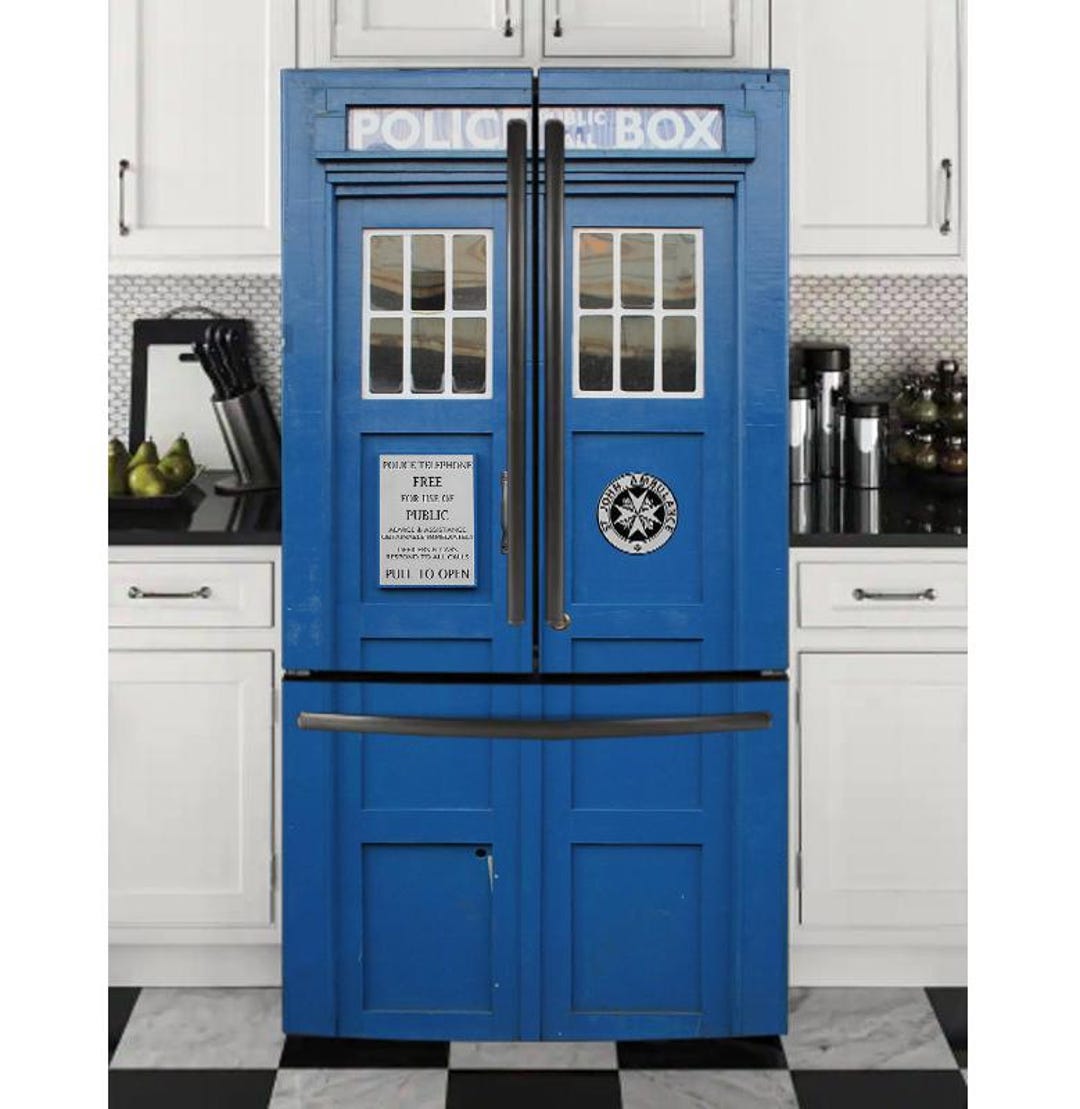 Tardis Refrigerator Wrap/ Policebox Fridge Cover/dr Who Tardis Door ...
