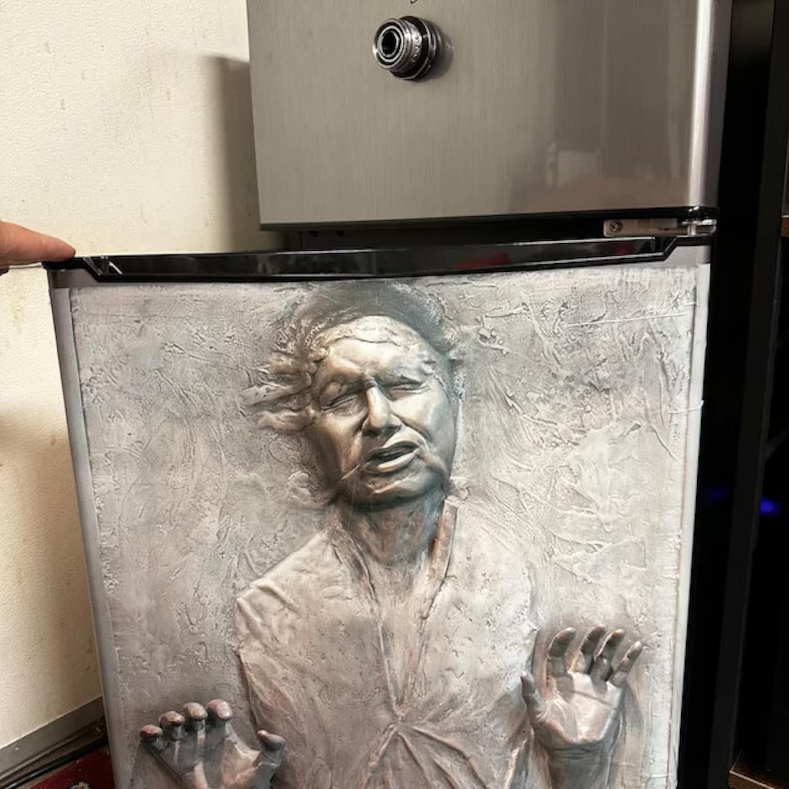 Mini-fridge Vinyl Sticker Han Solo Frozen in Carbonite /han Solo Fridge ...