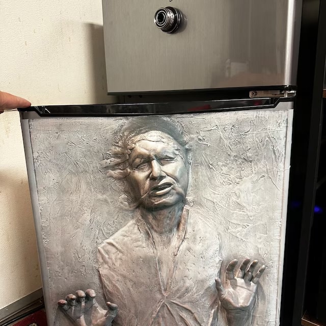 Mini-fridge Vinyl Sticker Han Solo Frozen in Carbonite / 21.25” X 35 ...