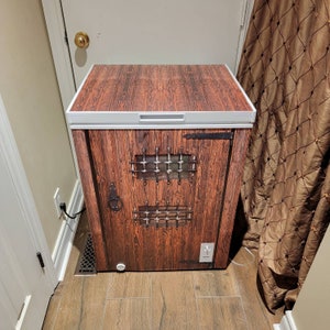 Mini-fridge Vinyl Sticker Old Wooden Door/ Self-adhesive Vinyl ...