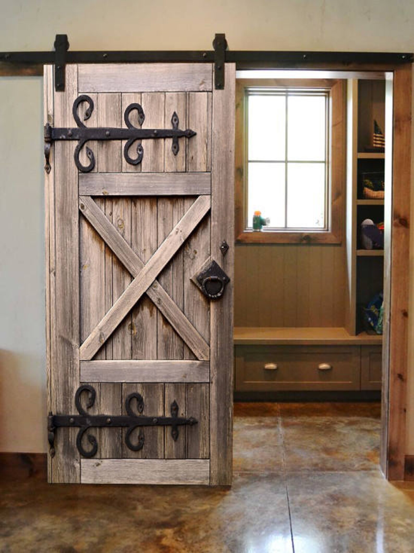 Door Wall Sticker Barn Door / Self-adhesive Vinyl Decal Poster - Etsy ...