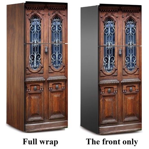 Fridge Vinyl Sticker old Wooden Door/ Self-adhesive Vinyl - Etsy