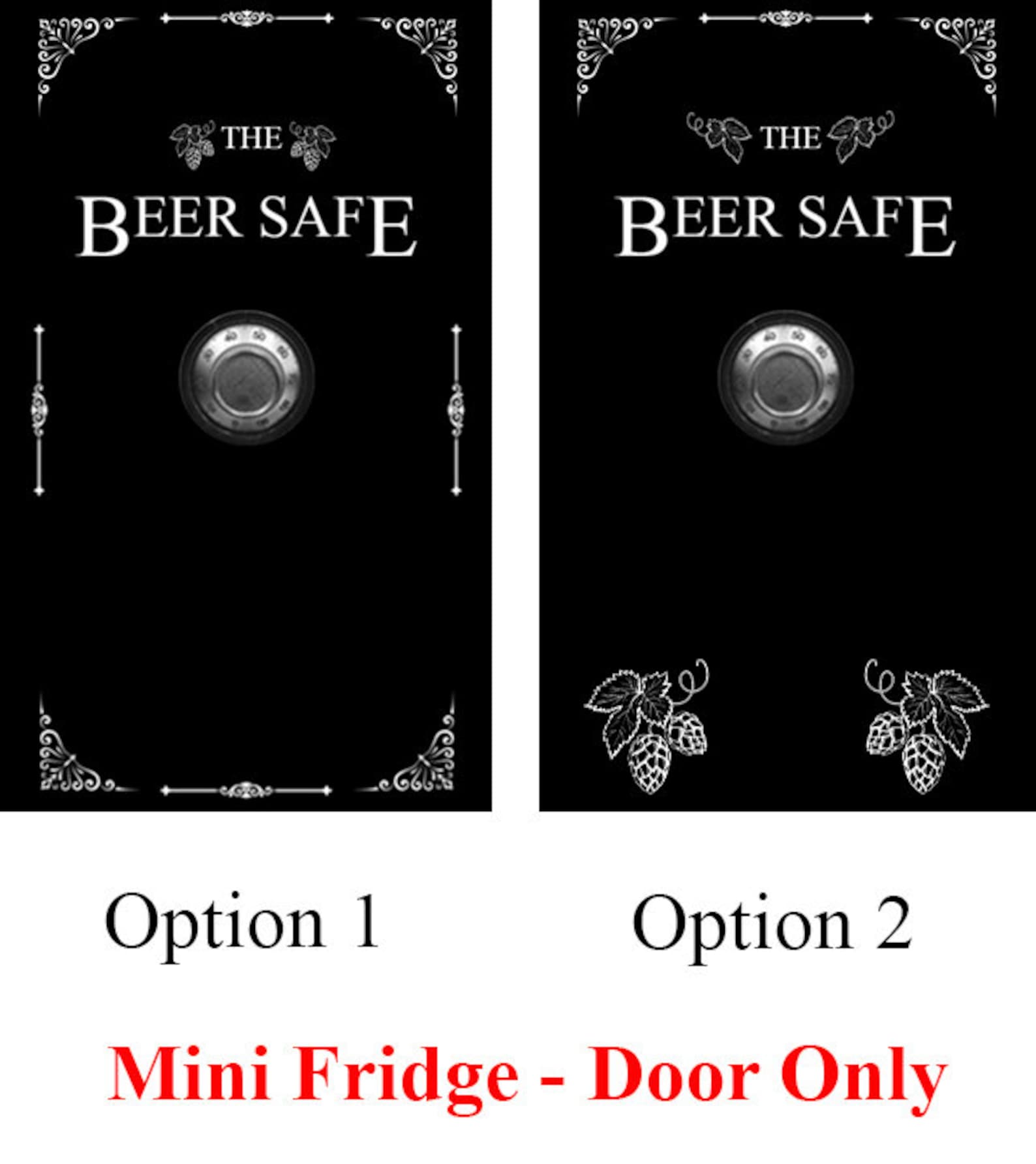 Fridge Vinyl Sticker - Mini-fridge Vinyl Sticker *beer Safe*/ Beer Safe ...