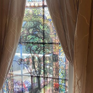 Door Wall Sticker *tiffany Landscape Window/ Stained Glass Sticker ...