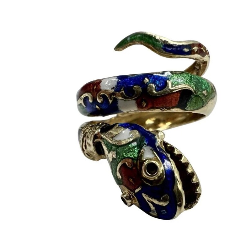 Enamel Snake Ring - Etsy