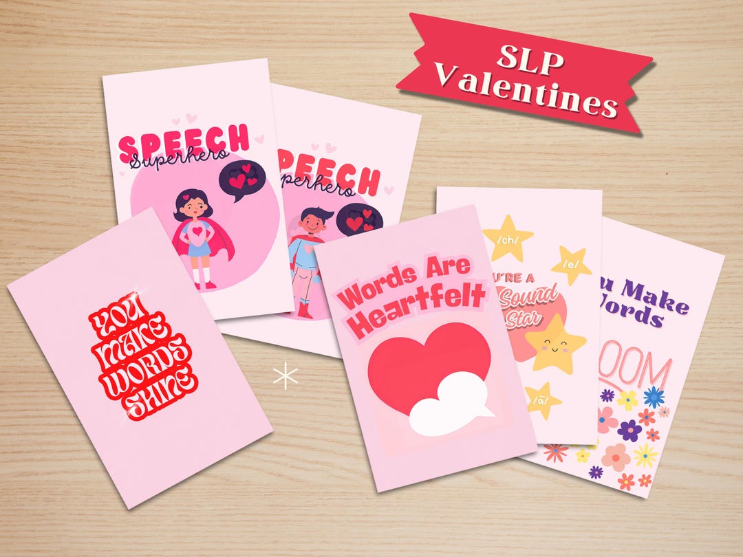 SLP Teacher Valentine Card Printable Digital Download Speech Language ...