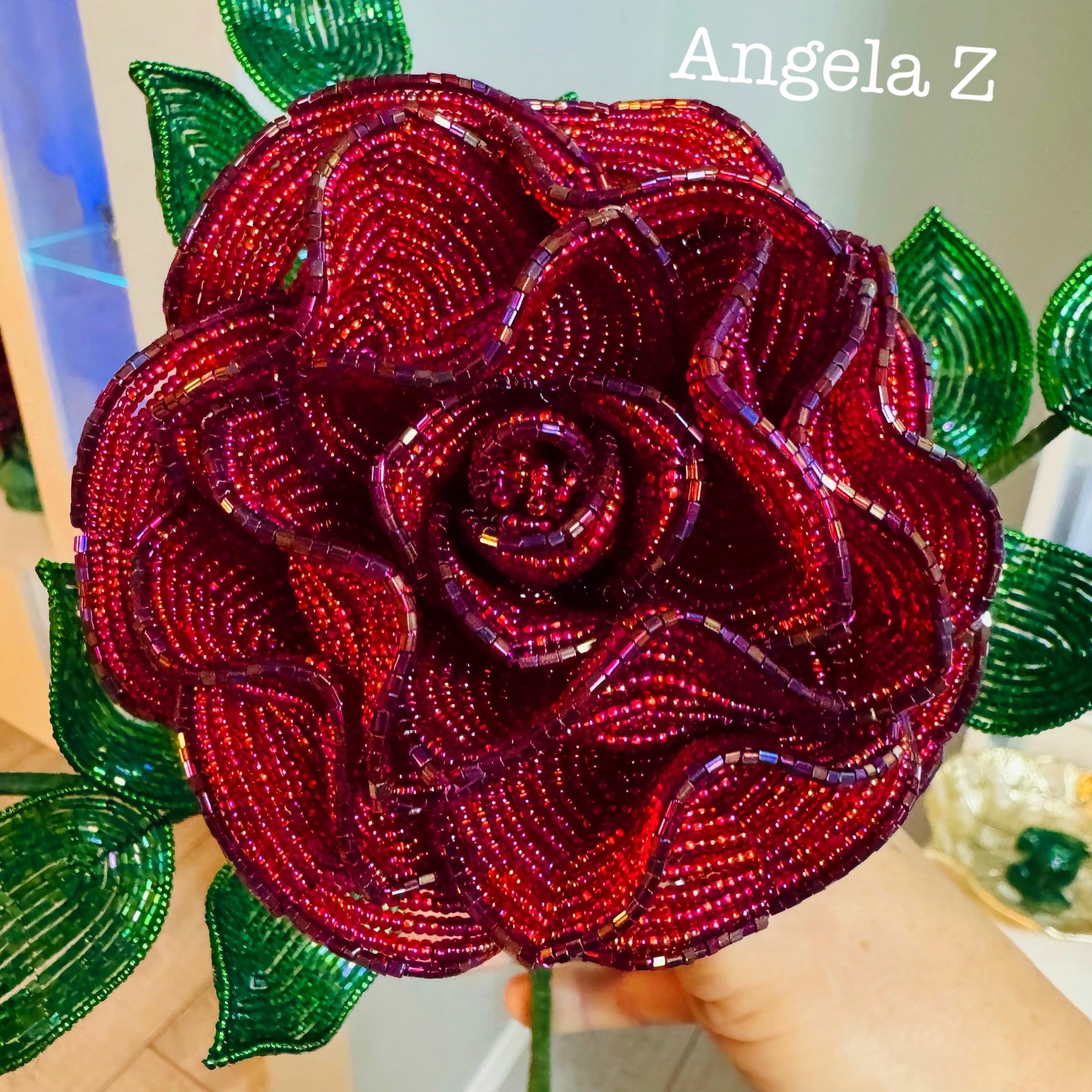 French Beaded Rose - Etsy