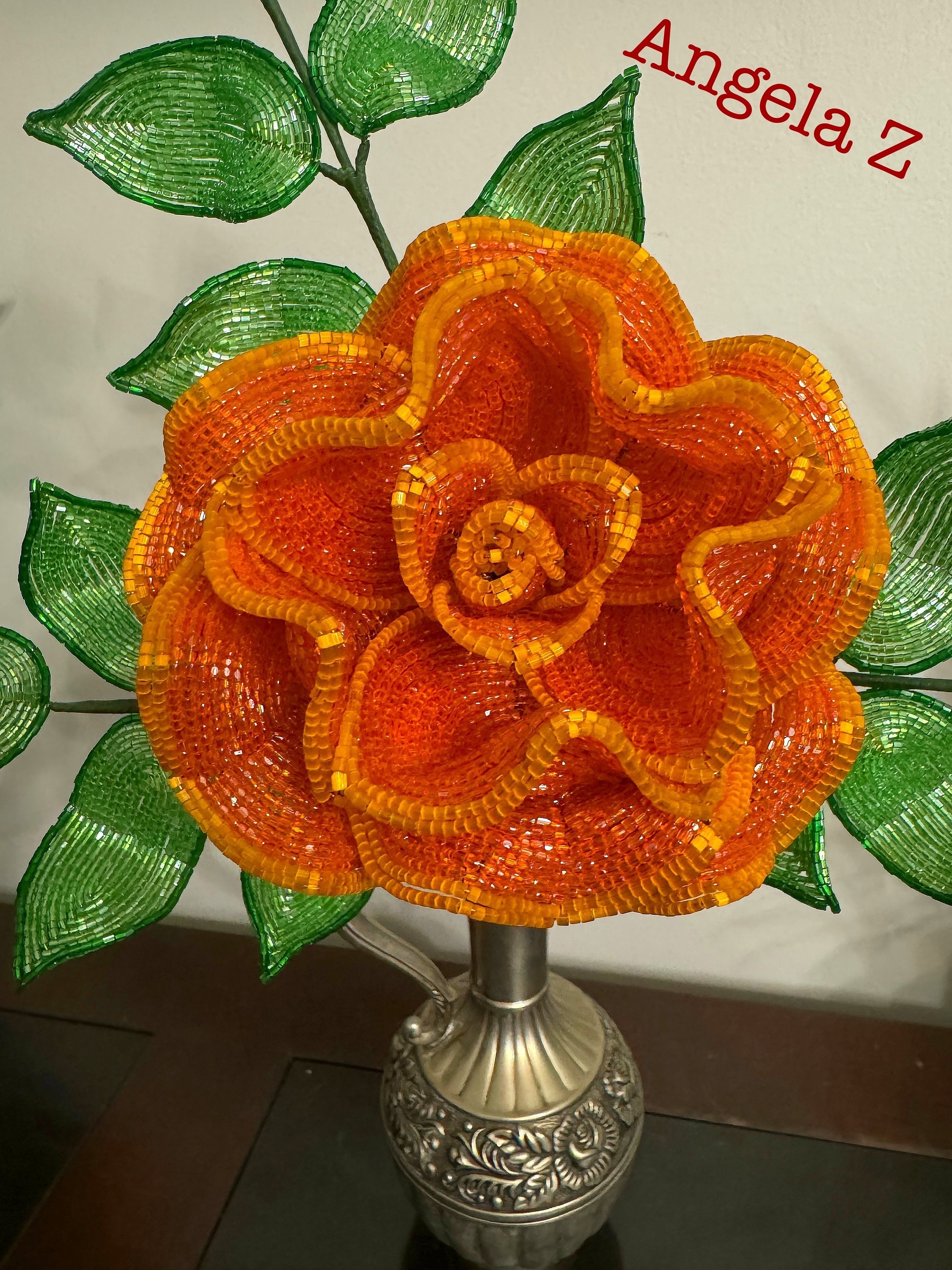 French Beaded Rose - Etsy